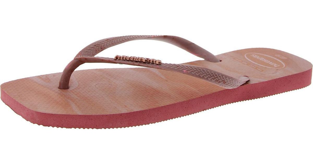 Havaianas Bhfo Logo Rubber Thong Sandals in Pink | Lyst