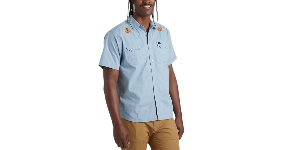 Howler Brothers Crosscut Deluxe Short Sleeve Shirt in Blue for Men | Lyst