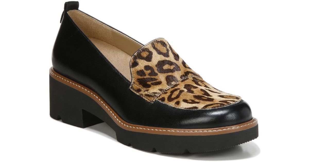 Naturalizer Darry 2 Leather Slip On Loafers in Black | Lyst