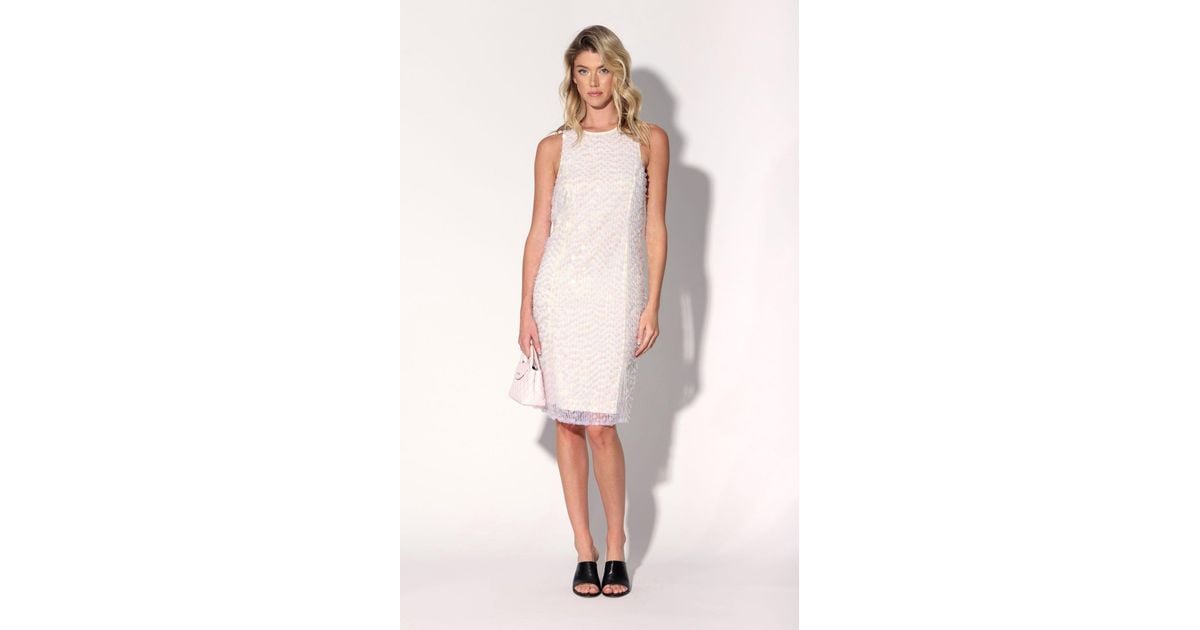 Walter Baker Noella Dress, Opalescent Beading in Natural | Lyst