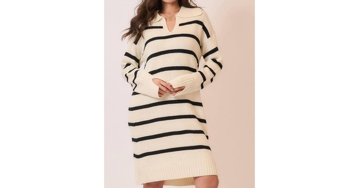 Cozy Co. Cecilia Maxi Sweater Dress in Natural | Lyst