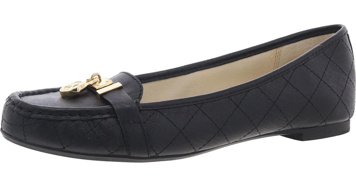 MICHAEL Michael Kors Textured Leather Moccasins in Blue | Lyst