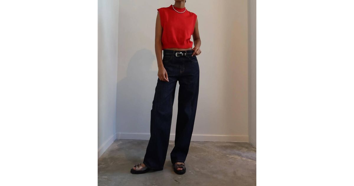 Tela Beluga Front Stitch Jean in Blue | Lyst