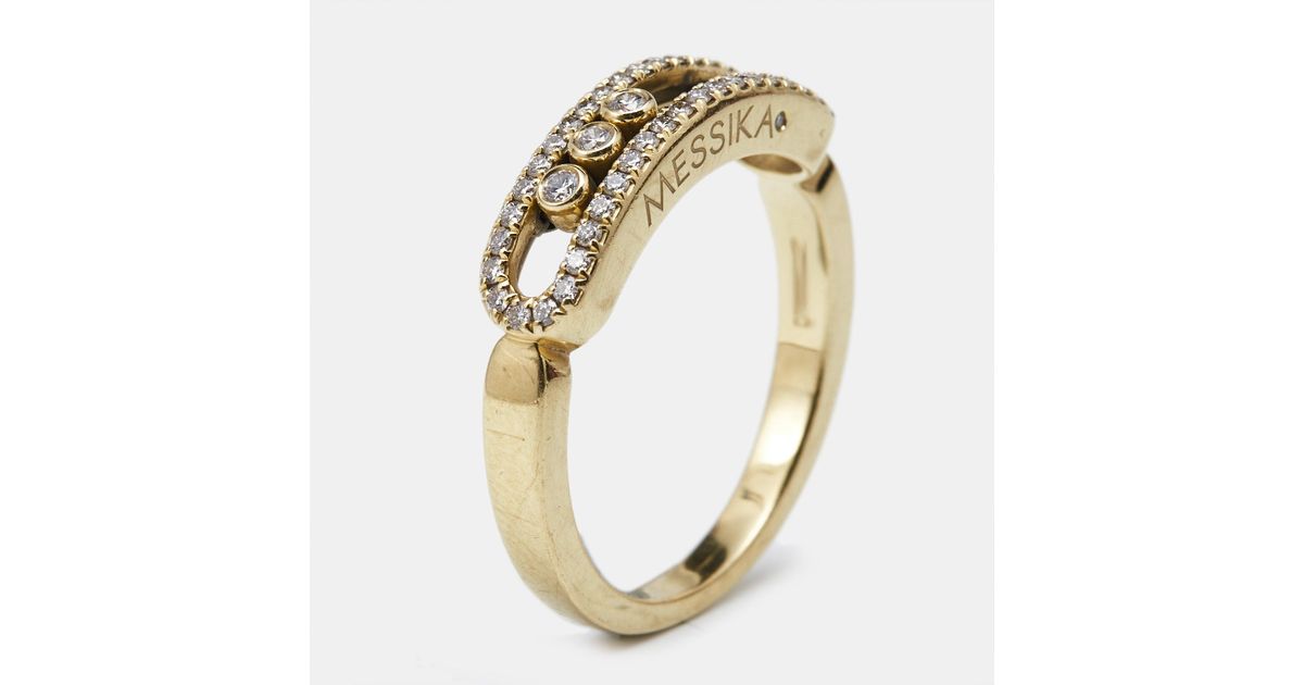 Messika Baby Move Pavé Diamonds 18K Ring in Metallic | Lyst