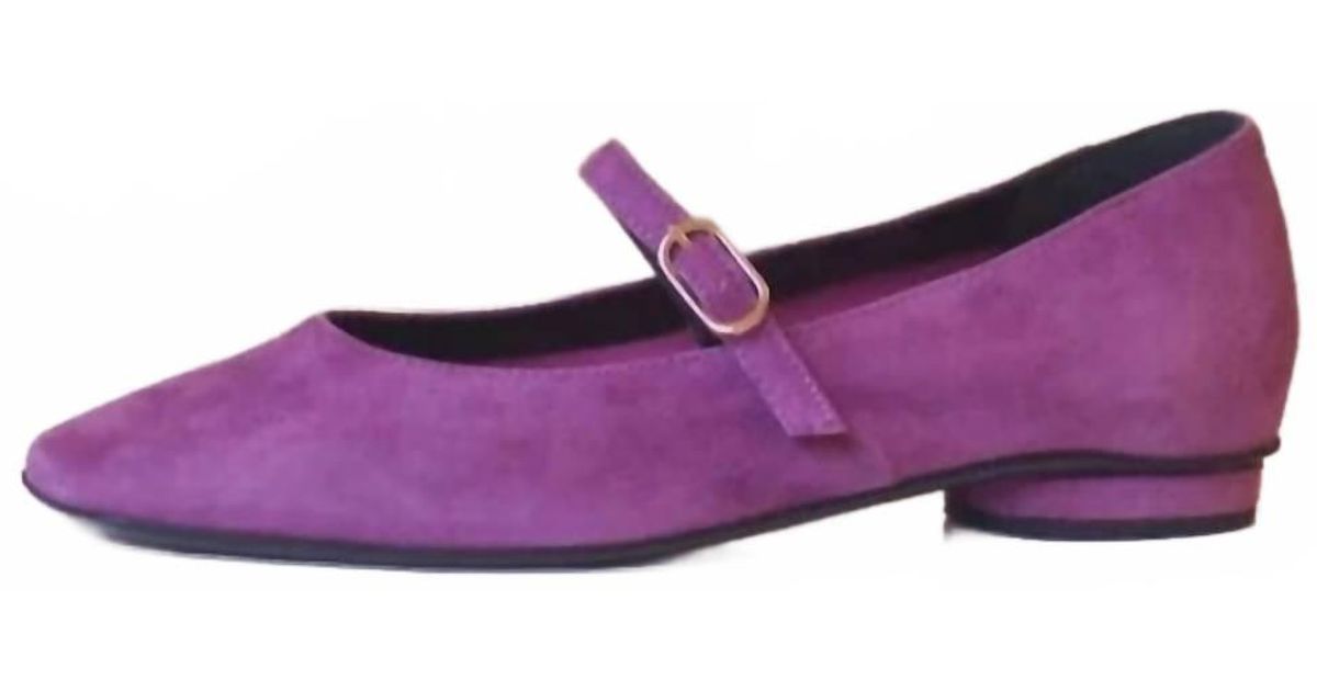 Anne Thomas Pavlova Ballerina Flat Shoes in Purple | Lyst