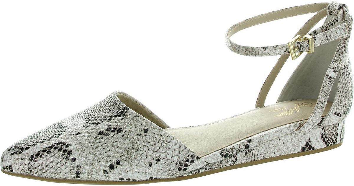 Seychelles Plateau Snake Print Ankle Strap Pointed Toe Flats in ...