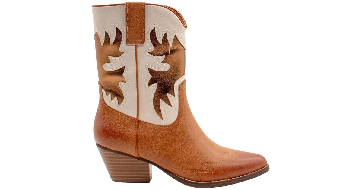 Volatile Spur Western Boot in Brown | Lyst