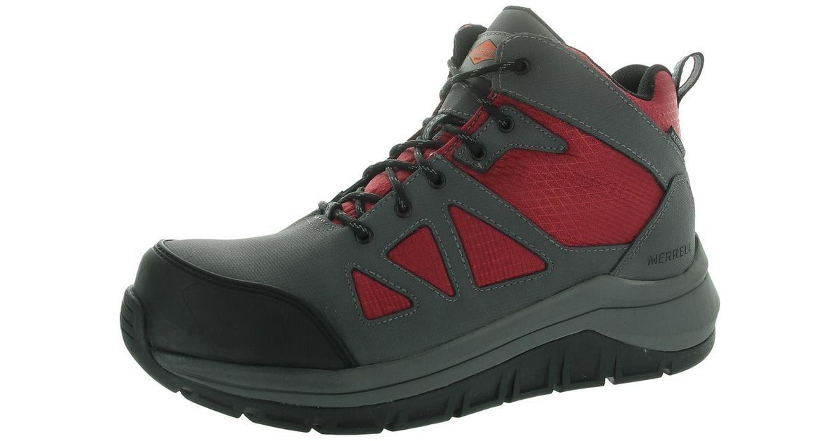 Merrell Fullbench Speed Mid Lace-Up Leather Work & Safety Boots in ...