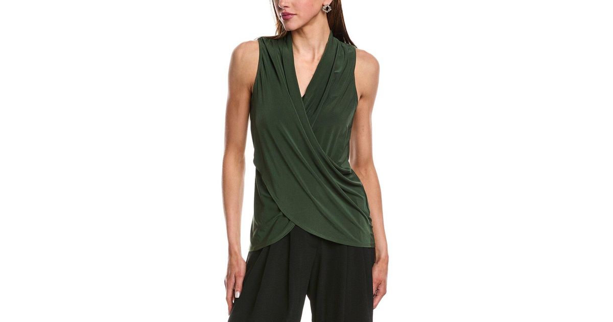 Vince Camuto Wrap Tank in Green | Lyst