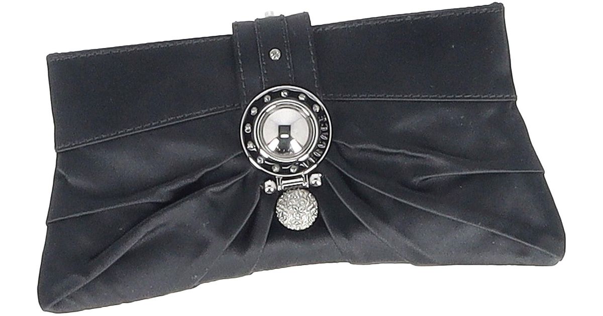 Versace Crystal-Embellished Clutch in Blue | Lyst