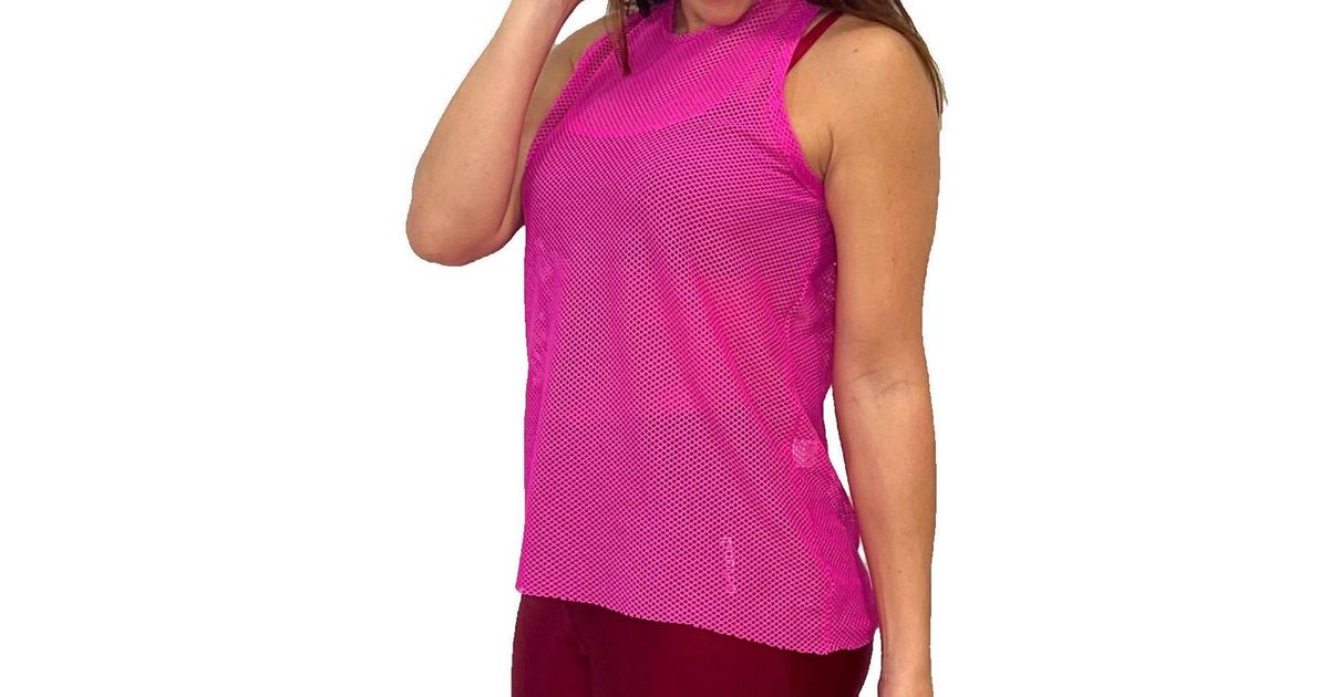 Bellandi Mesh Tank in Red | Lyst