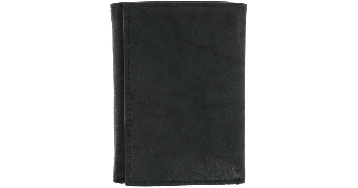 Buxton Dakota Leather Rfid Trifold Wallet in Black for Men | Lyst