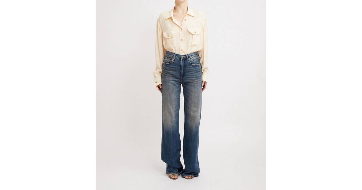 R13 Jane Straight Leg Jean in Blue | Lyst