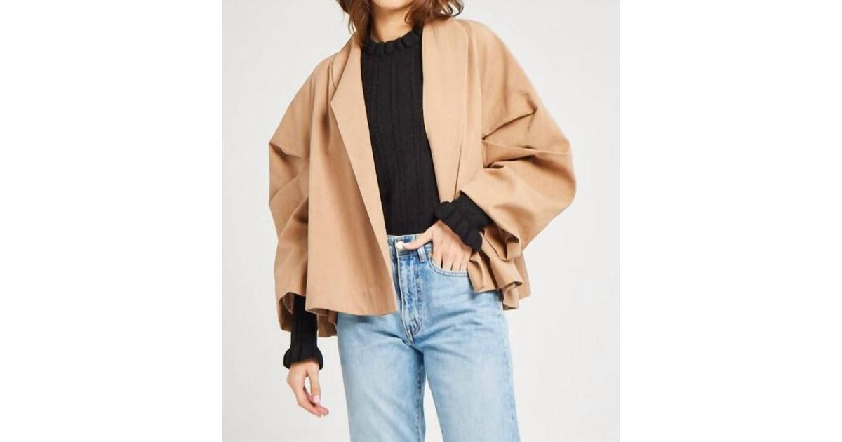 MILLE Amie Short Twill Swing Coat in Blue | Lyst