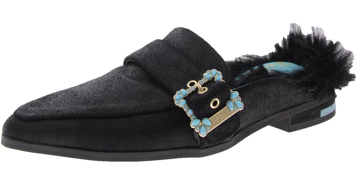 Dr. Scholls Mr. Carl Faux Fur Leather Loafers in Black | Lyst