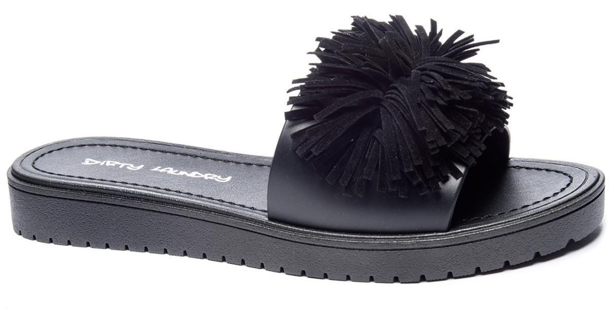Dirty Laundry Paseo Jelly Ruffled Rubber Slide Sandals in Blue | Lyst
