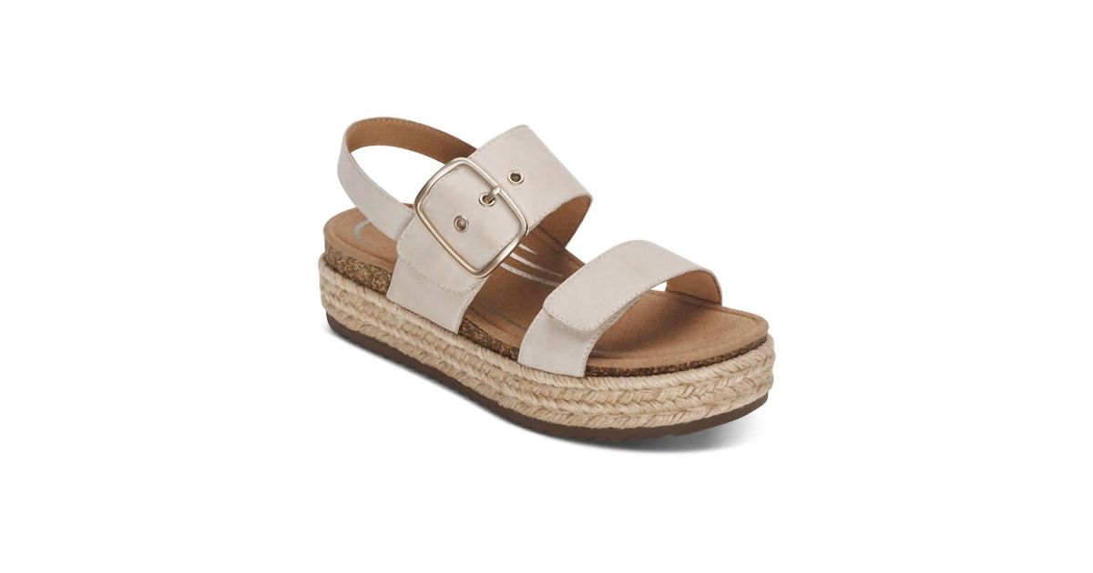 Aetrex Vania Sandals in Metallic | Lyst