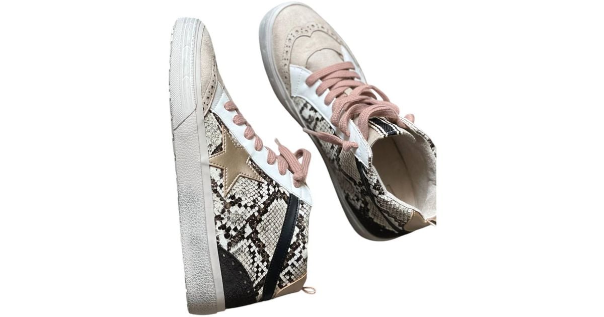 Shu Shop Paulina Snake Sneakers in White | Lyst
