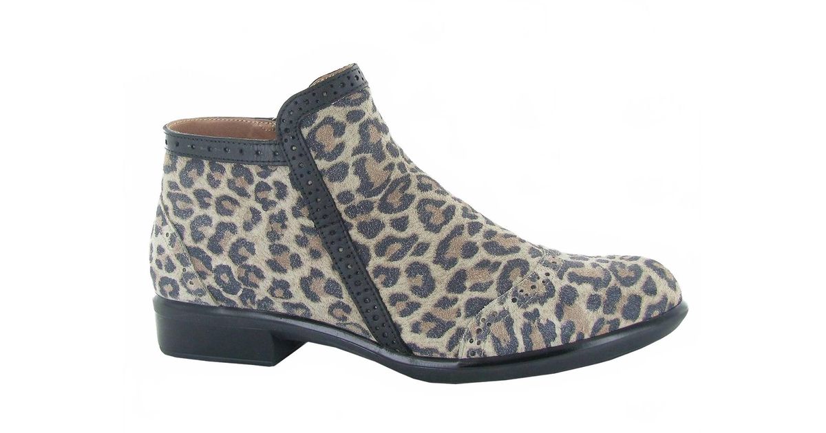 Naot Nefasi Cheetah Suede Jet Boot in Gray | Lyst