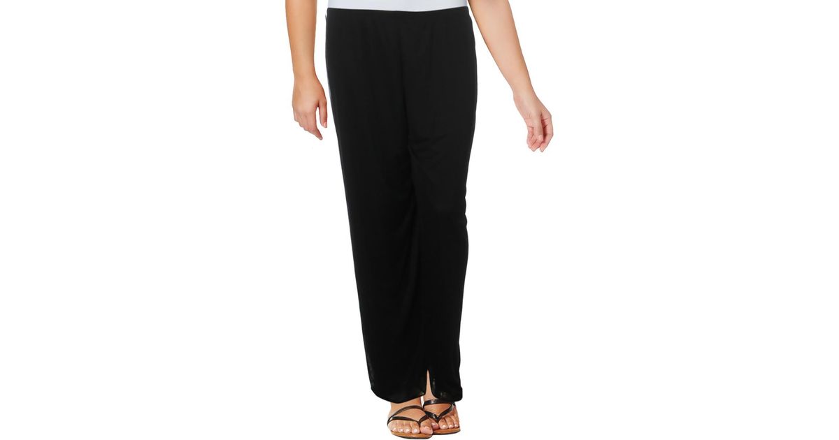 Msk Plus Mesh Inset Mesh Wide Leg Pants in Black | Lyst