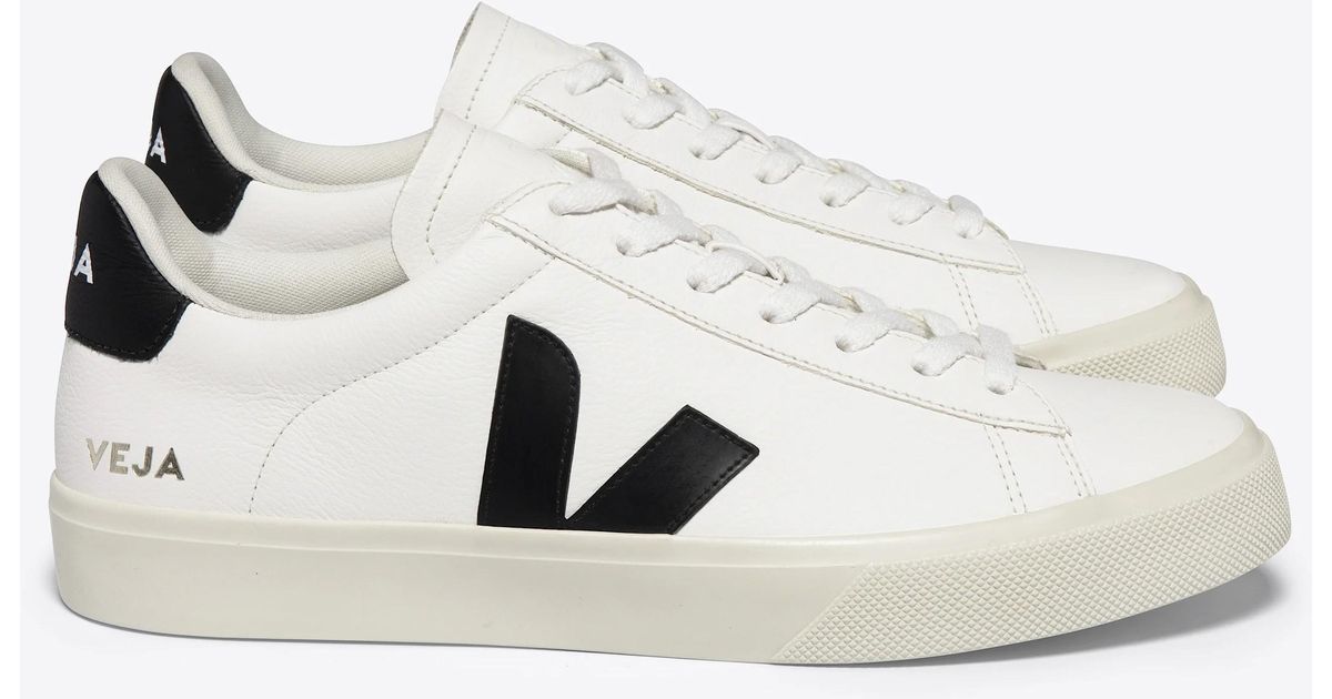 Veja Campo Leather Sneakers in Black for Men | Lyst