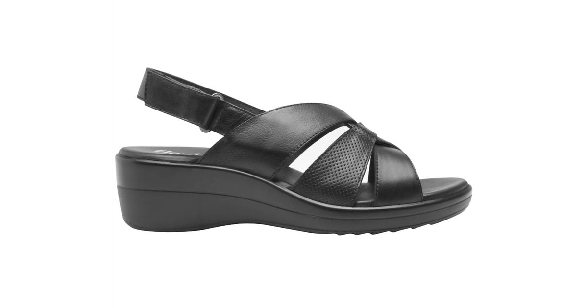 flexi Leather Slingback Sandals in Gray | Lyst