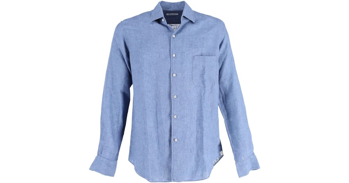 Loro Piana André Shirt in Blue for Men | Lyst