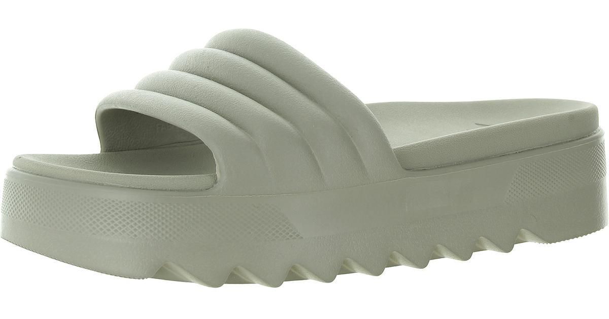 Cougar Shoes Pool Party Two Tone Open Toe Pool Slides in Green | Lyst