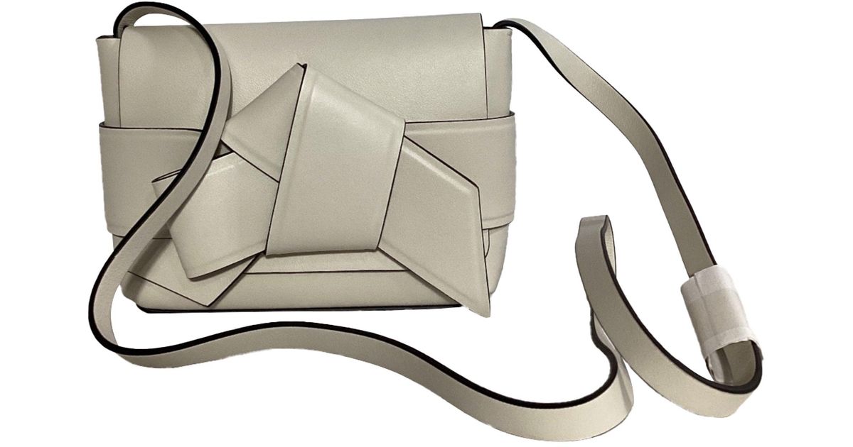 Acne Studios Musubi Knot-Embellished Shoulder Bag in White | Lyst