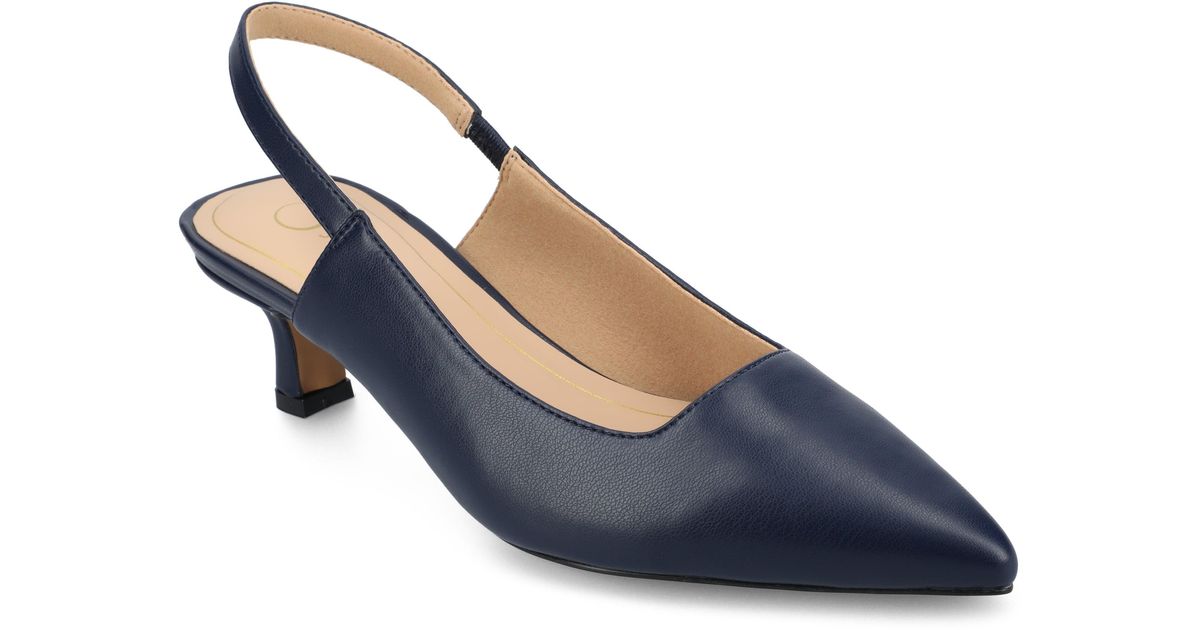 Journee Collection Paulina Medium And Wide Width Pumps in Blue | Lyst