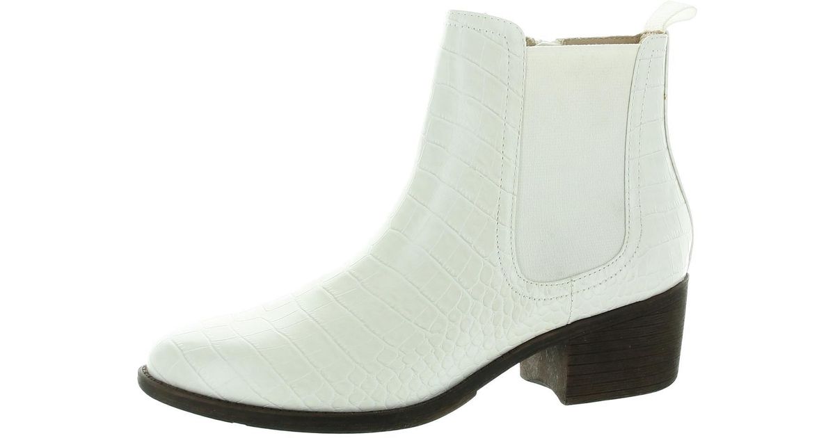 Volatile Zipper Made Ankle Boots in White | Lyst