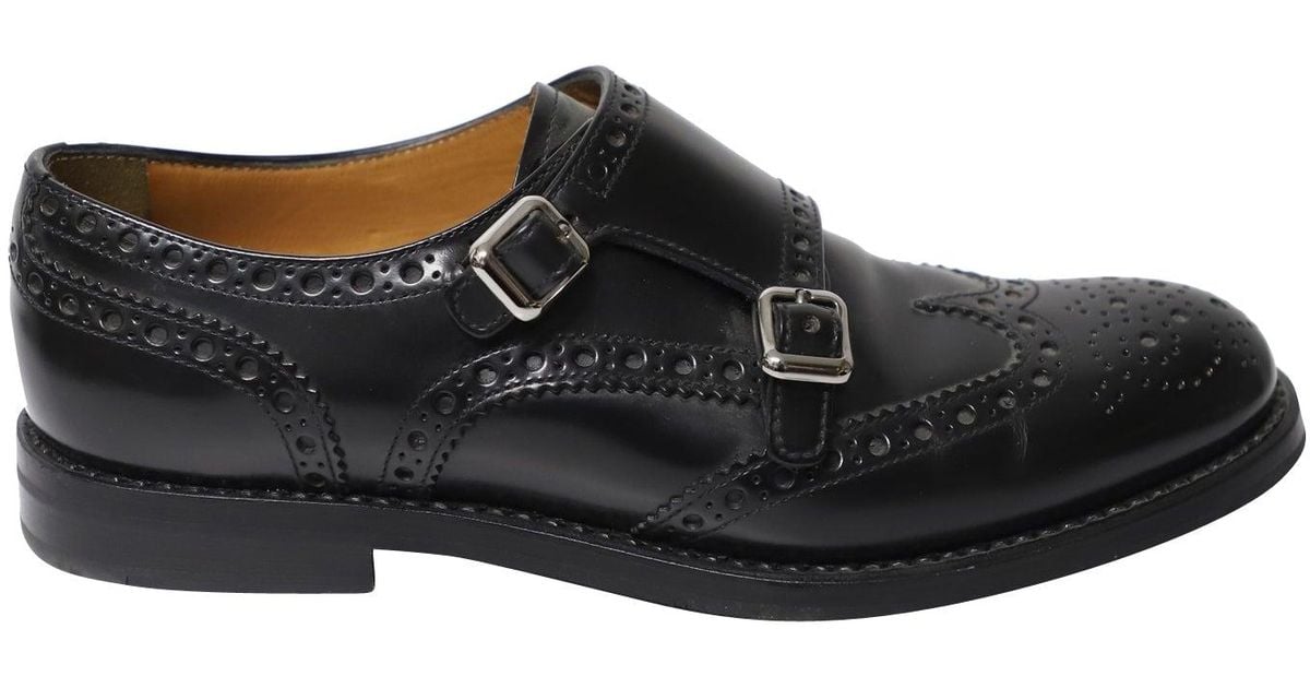 Church's Studded Leather Wingtip Brogue Oxfords in Black | Lyst