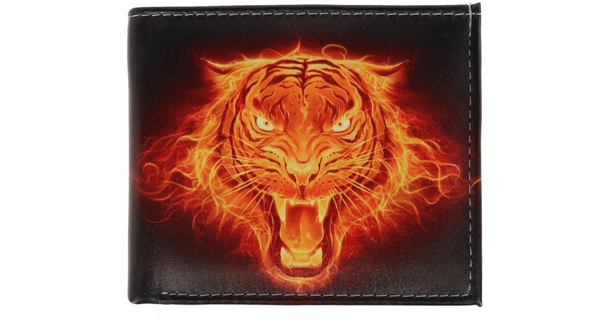 CTM Electric Tiger Bifold Wallet in Orange for Men | Lyst