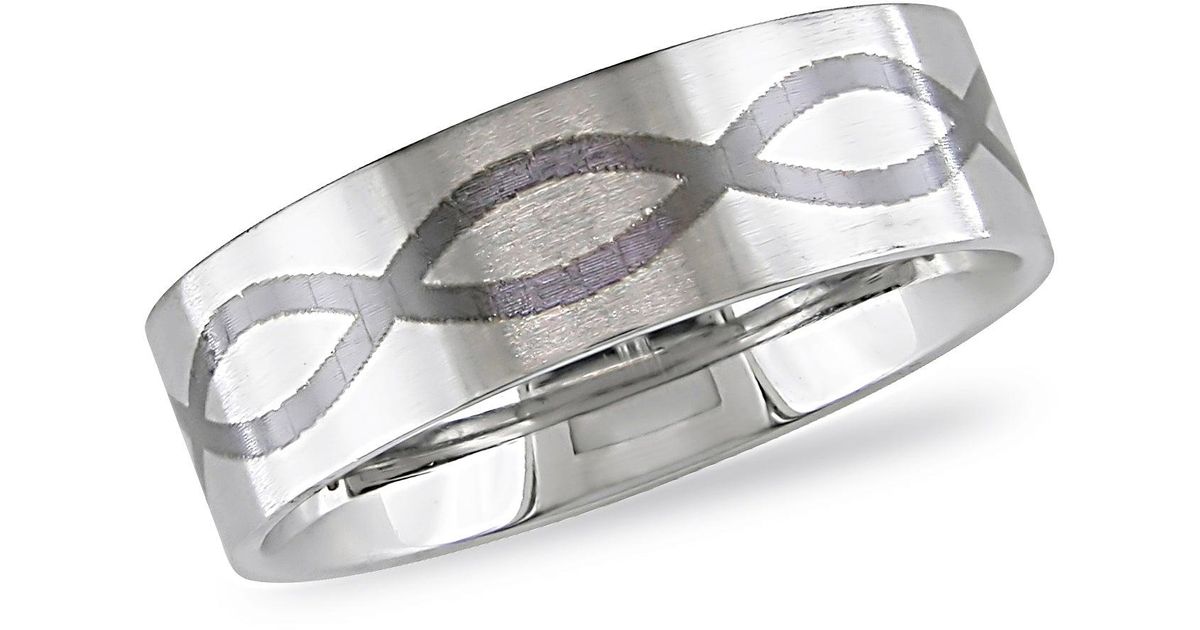 Mimi & Max Infinity Band Stainless Steel With Enamel in Metallic | Lyst