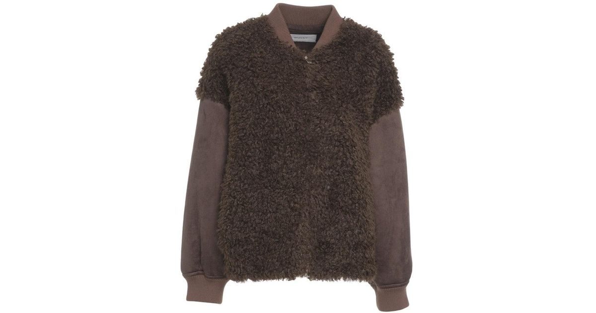 Bully Boxy Bomber Jacket in Brown | Lyst