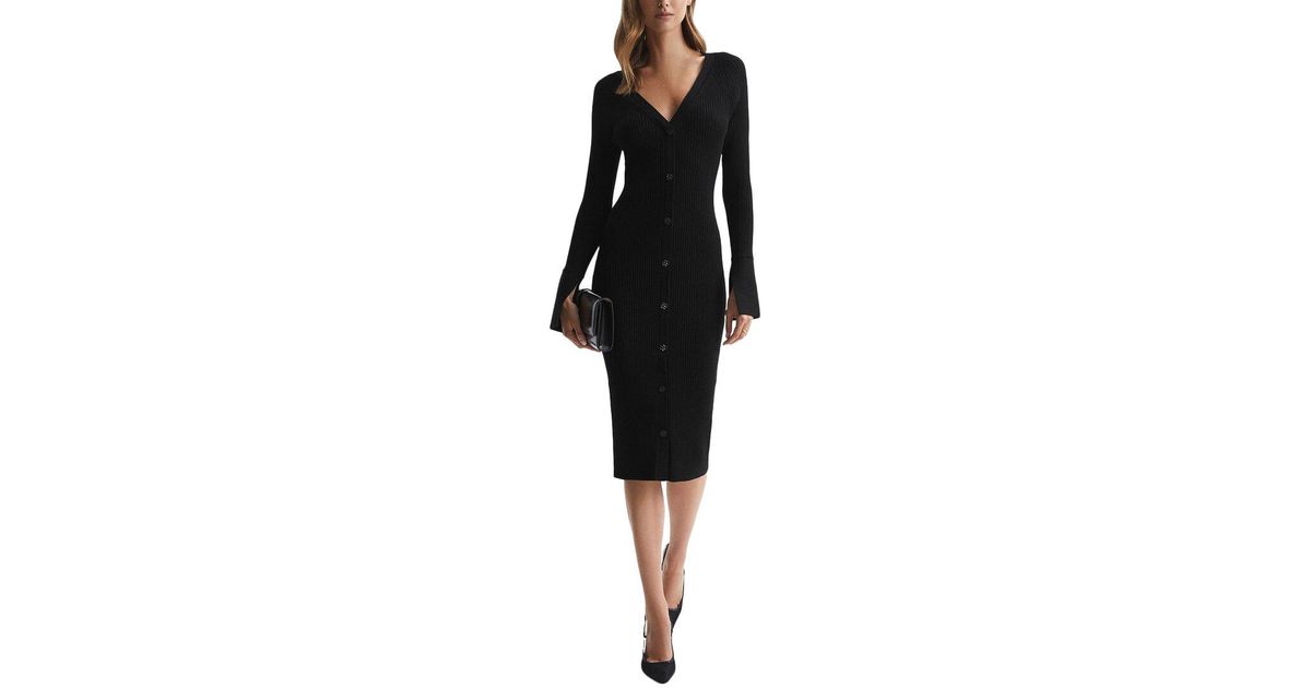 Reiss Avery Dress in Black | Lyst