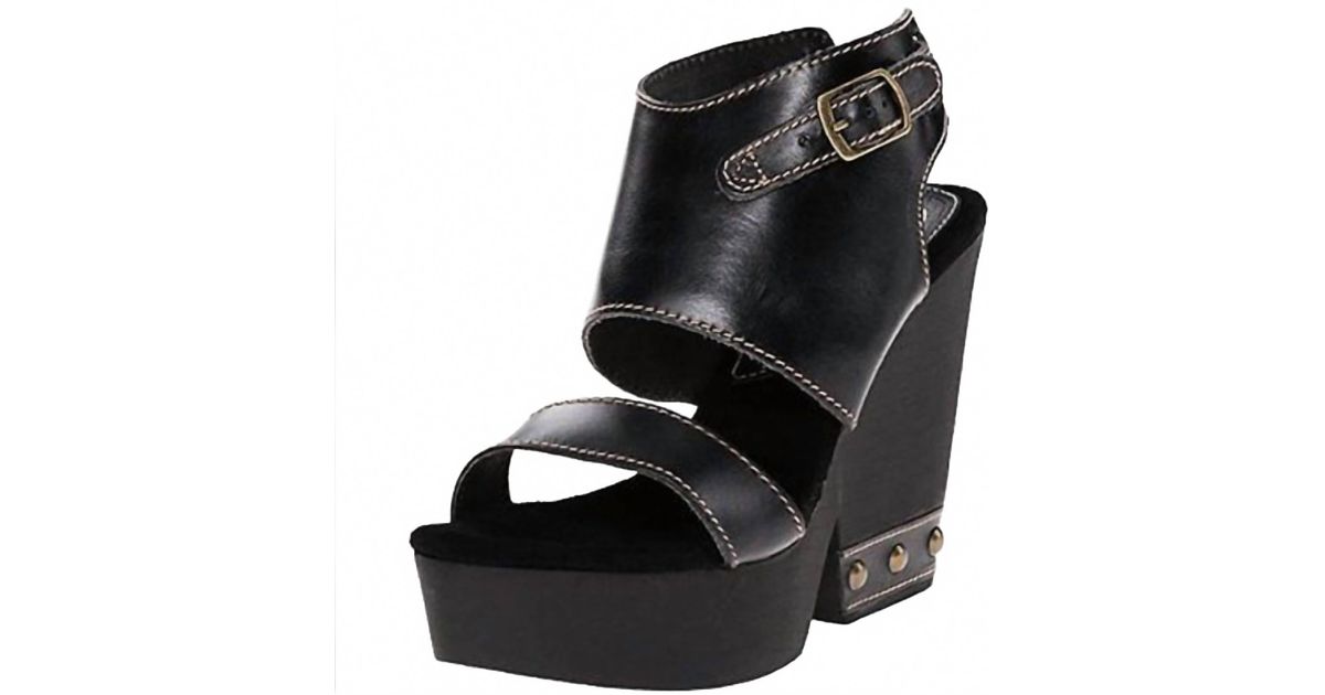 Sbicca Madiera Wedge Sandals in Black | Lyst