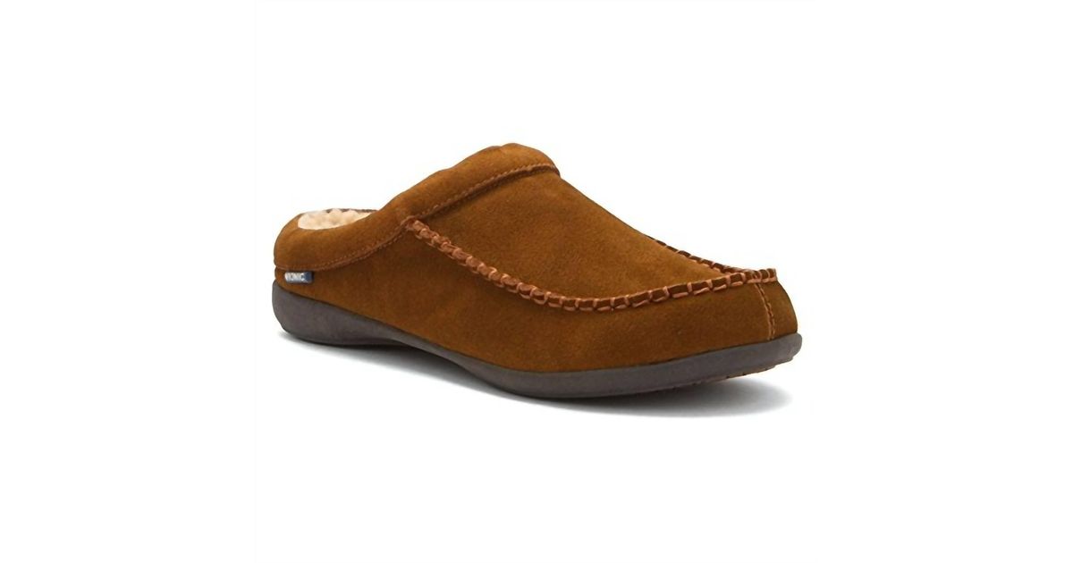 Vionic Barrow Open Back Slippers in Brown for Men | Lyst