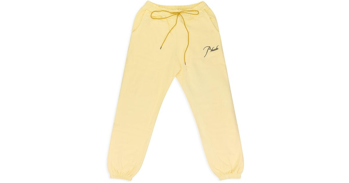 Rhude Pastel Sweatpants in Yellow for Men | Lyst