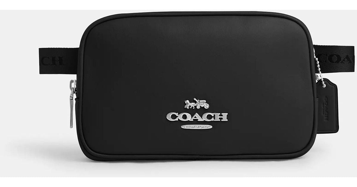 COACH Pace Belt Bag in Black | Lyst