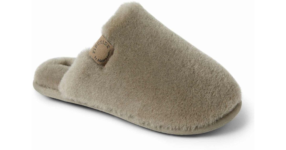 Dearfoams Fireside By Broome Genuine Shearling Fuzzy Scuff House ...