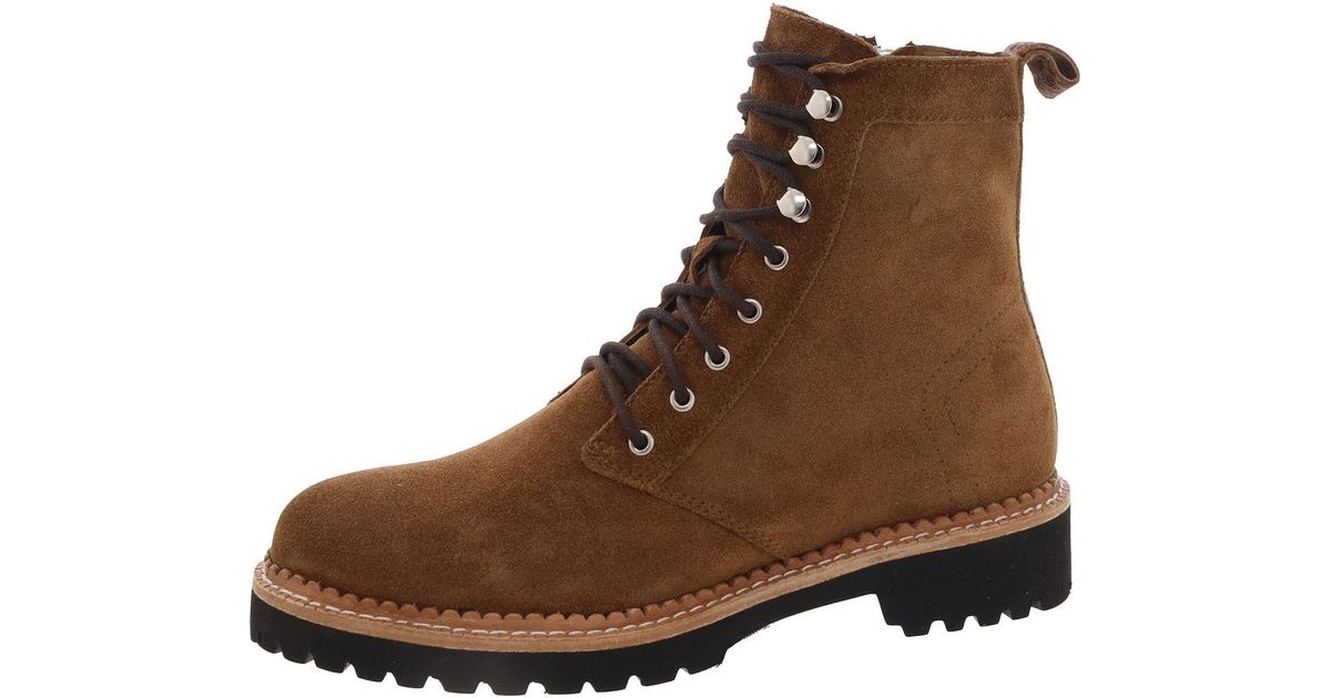 Dolce Vita Leather Lugg Sole Combat & Lace-Up Boots in Brown | Lyst