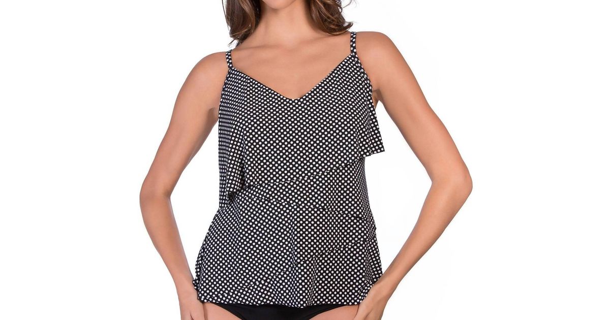 Magicsuit Spot On Chloe Tankini Top Bikini in Black | Lyst