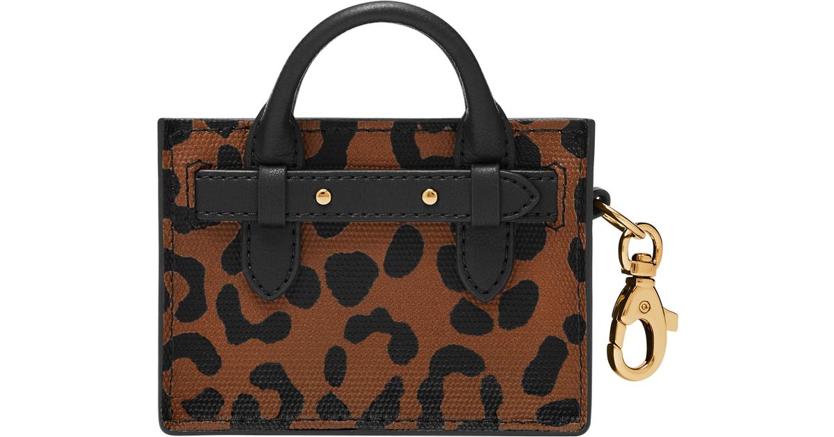 Fossil Gilmore Printed Card Case in Black | Lyst