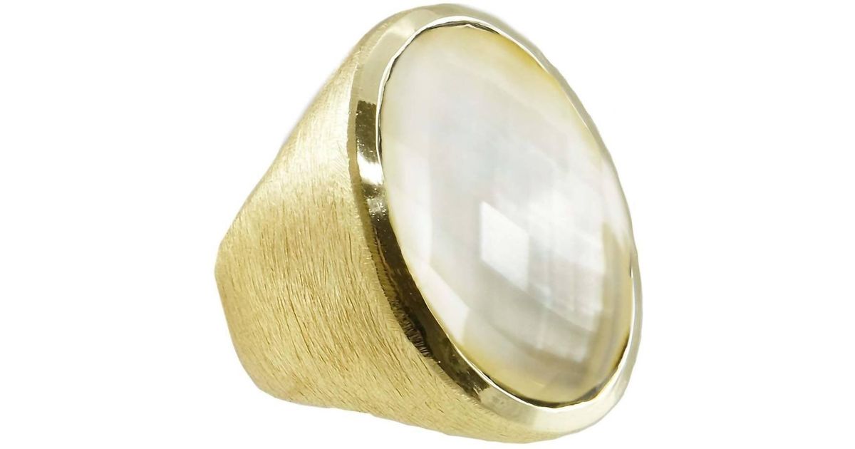 Marcia Moran Large Oval Statement Ring in Metallic | Lyst
