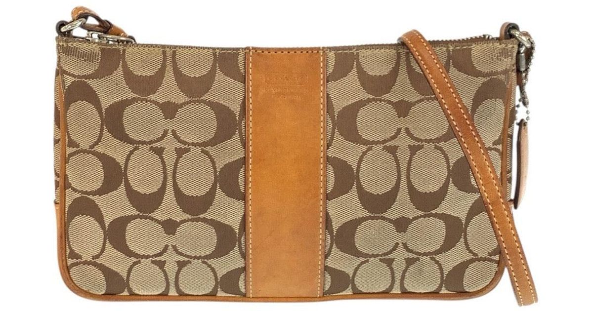 COACH Signature Slim Demi Zip Crossbody Bag in Natural | Lyst