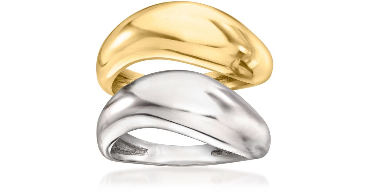 Ross-Simons Sterling And 18Kt Over Sterling Jewelry Set: 2 Sculptural ...