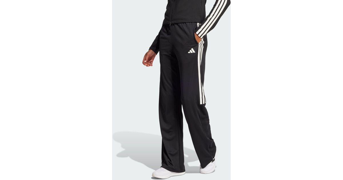adidas Tiro Cut 3-Stripes Mesh Wide-Leg Pants in Black | Lyst