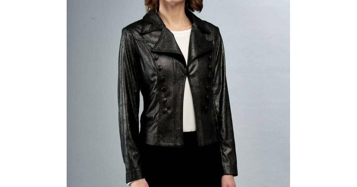 Insight Button Trimmed Jacket in Black | Lyst