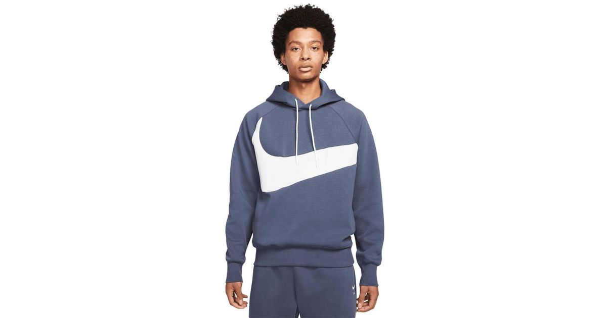 Nike Swoosh Tech Fleece Pullover Hoodie/ Dd8222-437 in Blue for Men | Lyst